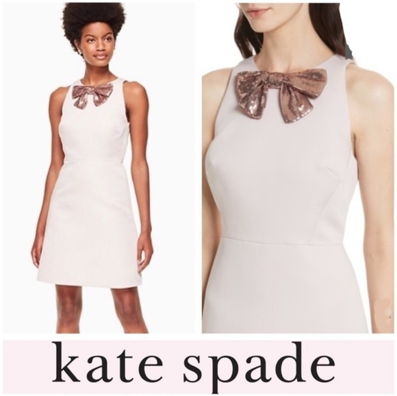 kate spade | Dresses | Kate Spade Star Bright Sequin Bow Aline Dress ...